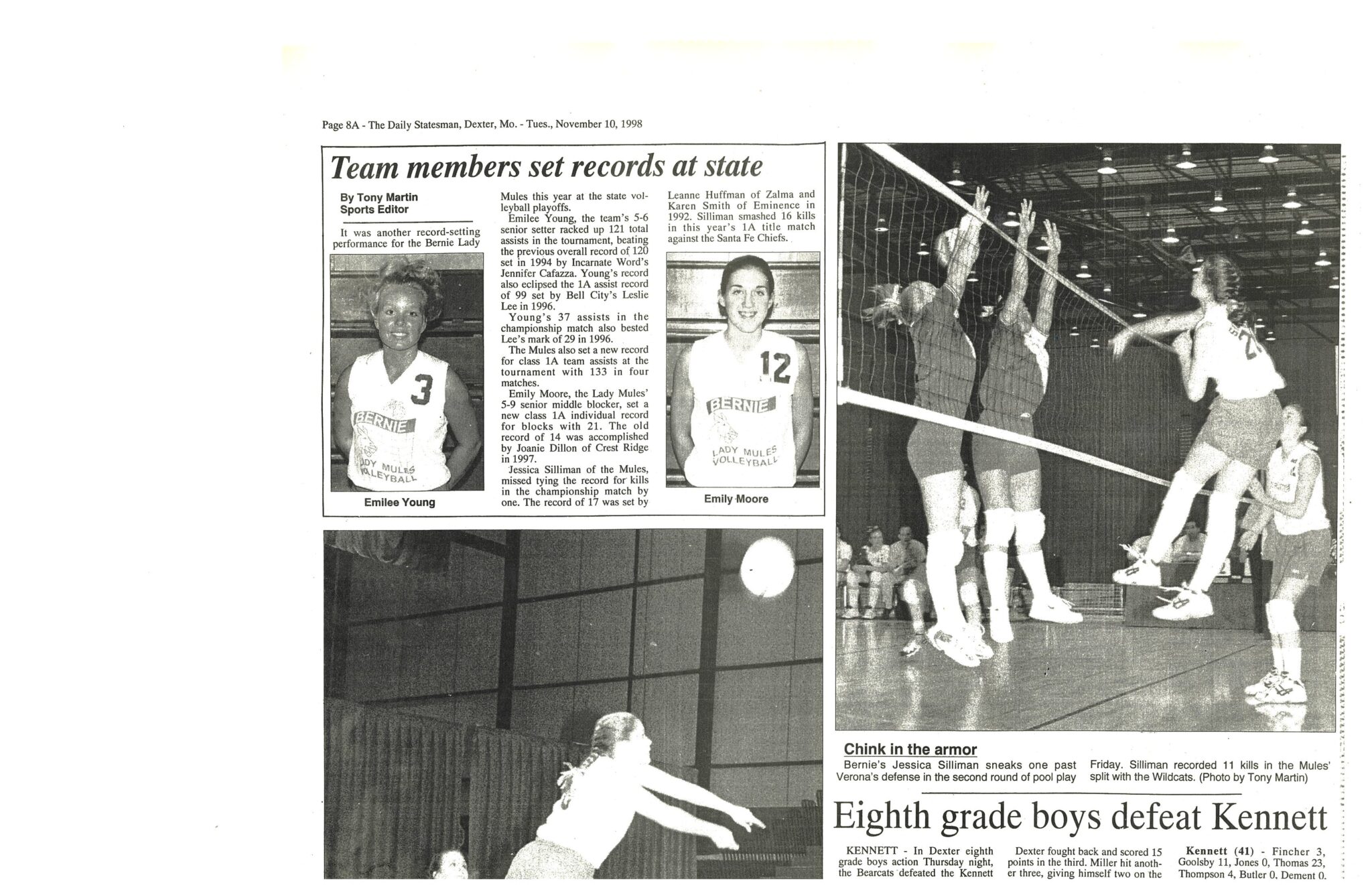 Bernie High School Volleyball Era 1994-1999 – Missouri Sports Hall of Fame